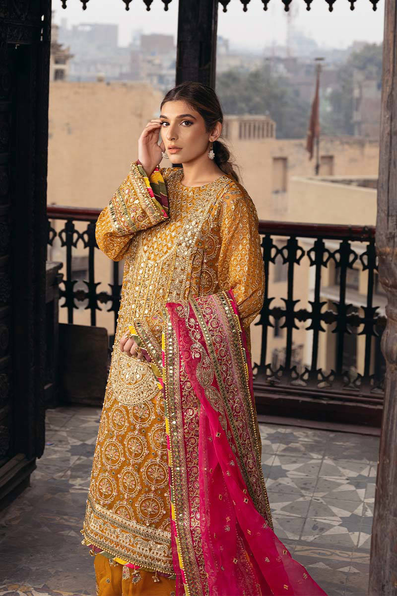 Zainab Reza in Kesari | Mohsin Naveed Ranjha Design Studio